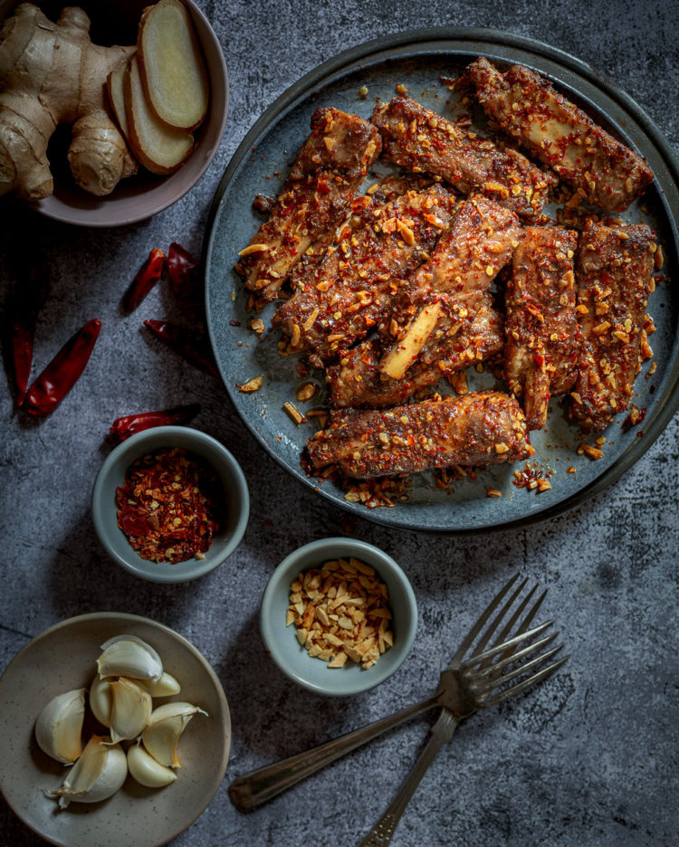 Chinese Spicy Pork Ribs - Cooking With Lei