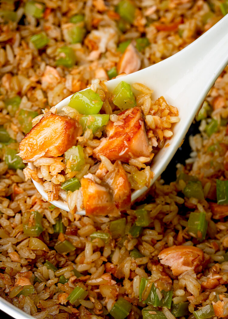 Salmon Fried Rice - Easy and Healthy - Cooking With Lei