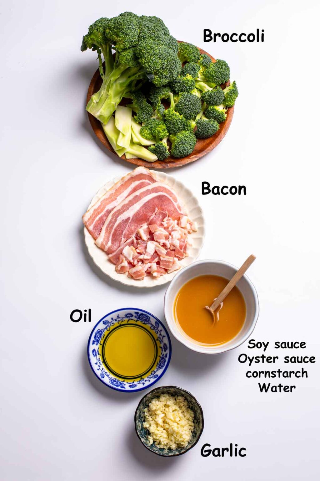 Broccoli With Garlic Sauce & Bacon - Cooking With Lei