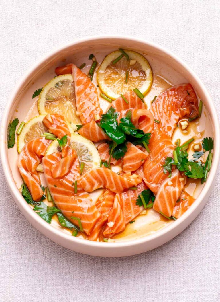 Salmon Crudo - Asian Dressing - Cooking With Lei