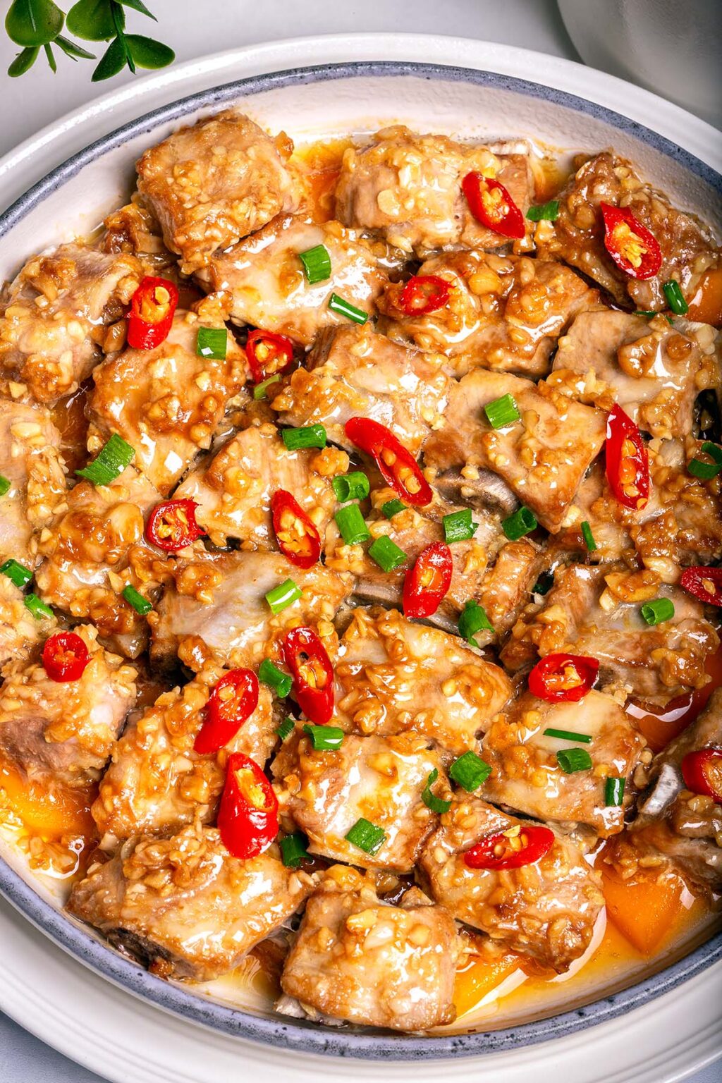 Steamed Ribs With Garlic Sauce - Cooking With Lei