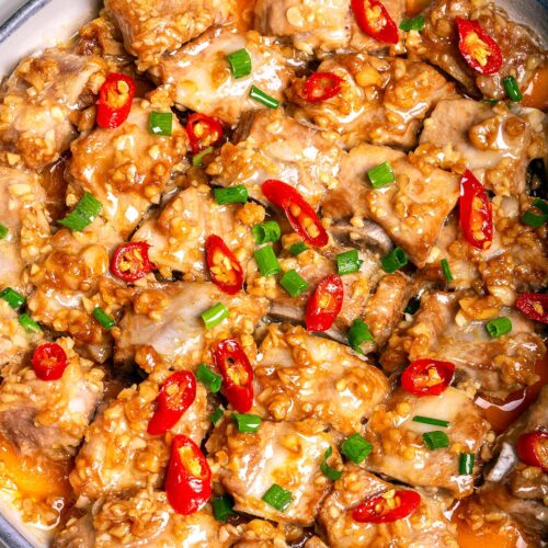 Steamed Ribs With Garlic Sauce - Cooking With Lei