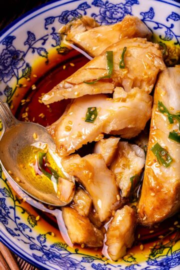 Poached Fish with Soy Glaze - Cooking With Lei